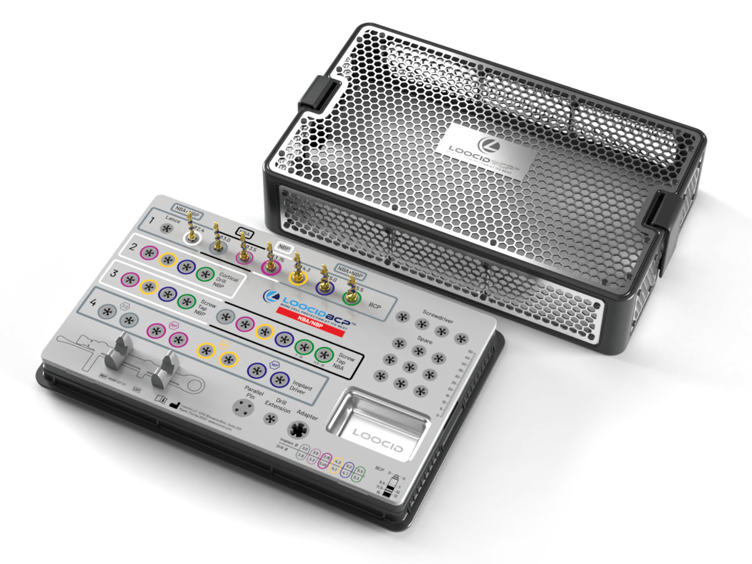 Loocid BCP™ NBA/NBP Set w/ Large Surgical Metal Wash Tray